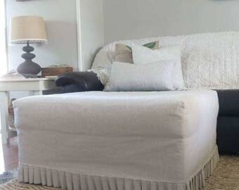 Ottoman slipcover | Etsy