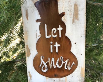Snowman sign | Etsy