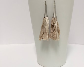 Sari silk earrings | Etsy