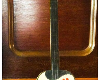 El Bandolon Loteria Mandolin Guitar Music Original Art Giclee