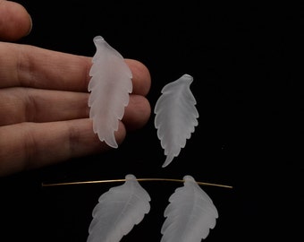 Acrylic leaf beads | Etsy