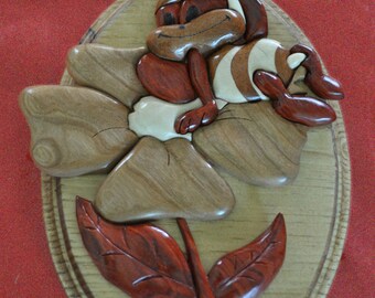 Wooden intarsia | Etsy