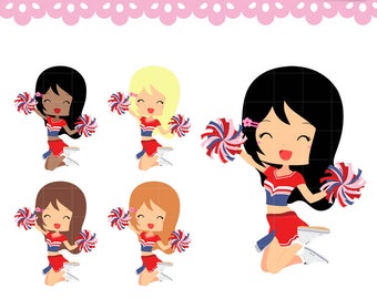 Cheerleader cliparts | Etsy