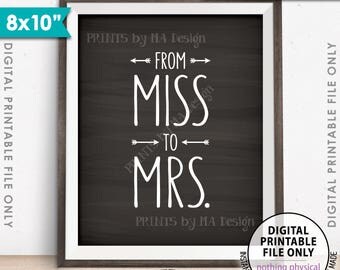 Miss to mrs sign | Etsy