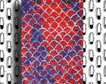 Mermaid linocut | Etsy