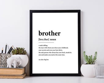 Brother definition | Etsy
