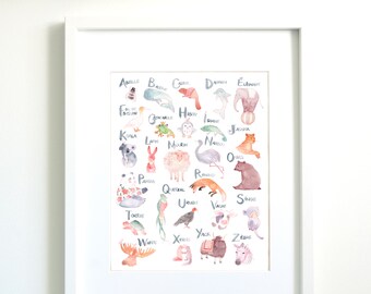 Watercolor animals | Etsy