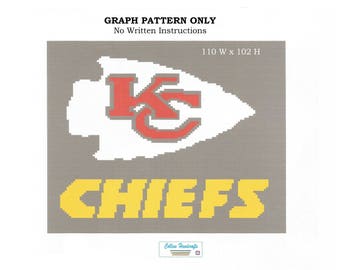 Kc chiefs pattern | Etsy