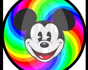 Rainbow mickey mouse | Etsy