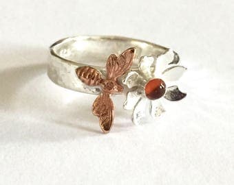 Gold Bee RingsHoney Bee Mine SetBumblebee RingHoney Bee