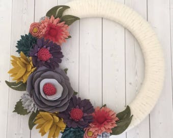 Felt wreath | Etsy