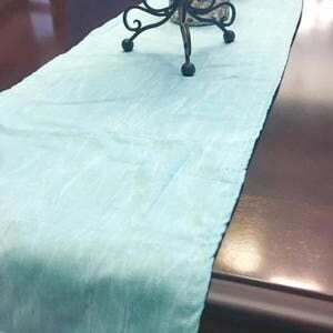 Aqua table runner | Etsy