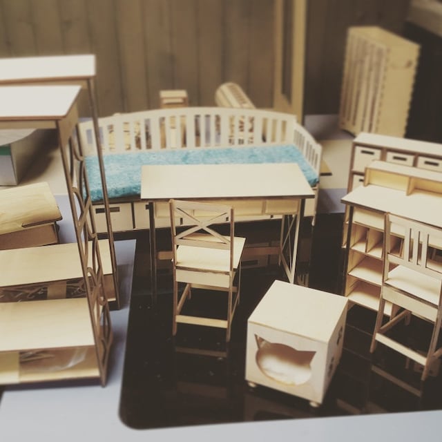 7 MNF wigs Doll size props miniatures & by BelachixDollWorld