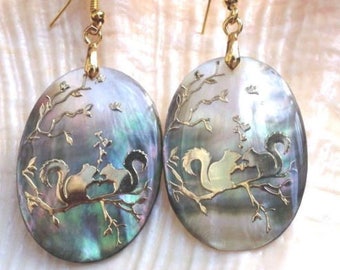 Oval Shell Earrings