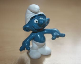 Vintage Baseball Catcher Smurf Rare White Uniform 2.0146 1981