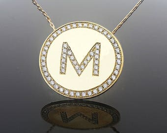 Diamond initial | Etsy