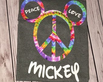 Peace love mickey | Etsy