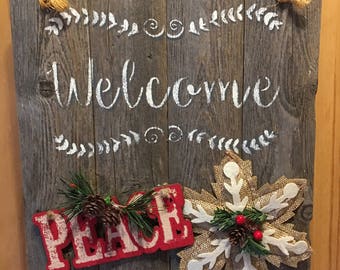 Winter welcome sign | Etsy