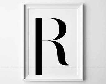 Letter r print | Etsy