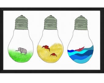 Light bulb art | Etsy