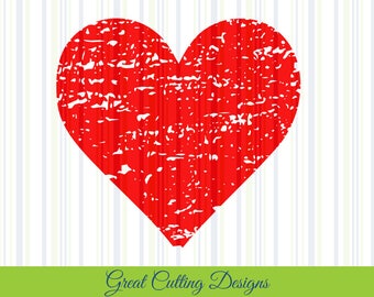 Distressed heart svg | Etsy