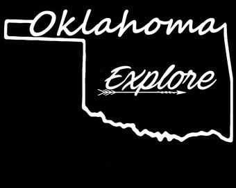 Oklahoma state decal | Etsy