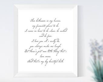 Bathroom wall art | Etsy