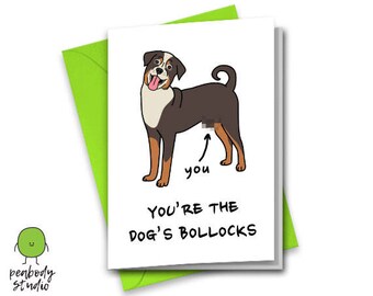 Funny dog card | Etsy