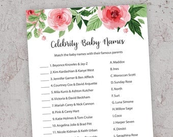 Twin Celebrity Baby Shower Game Twin Celebrity Baby Name
