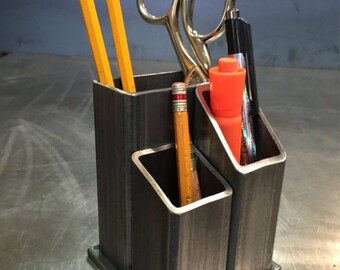 Metal pencil holder | Etsy