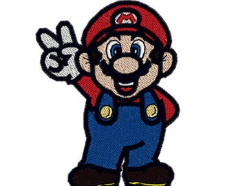 Mario embroidery | Etsy