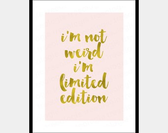 Gold foil quote | Etsy