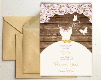 Flower girl invite | Etsy