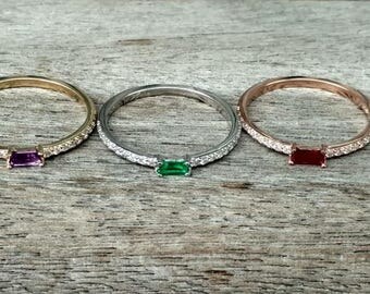 Emerald ruby ring | Etsy