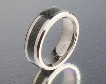 Mens titanium ring | Etsy