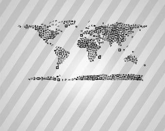 World map stencil | Etsy