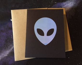 Alien card | Etsy