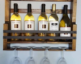 Industrial wine rack | Etsy