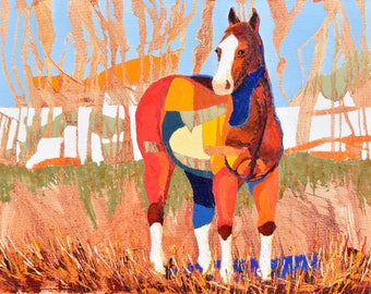 Abstract cowboy art | Etsy