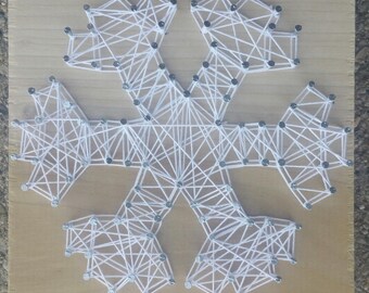 Snowflake string art | Etsy