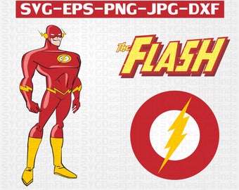 Flash superhero svg | Etsy