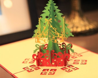 Santa Claus Christmas Pop Up Card Home Décor 3D Handmade Cut