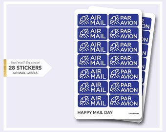 Xmas in July Airplane Post Mark Air Mail Par Avion Mail Art