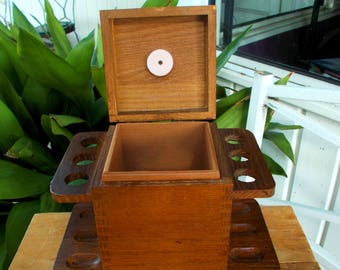 Vintage pipe tobacco humidor | Etsy