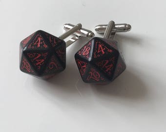 D20 cufflinks | Etsy