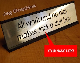 Funny desk sign | Etsy