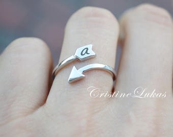 Double arrow ring | Etsy