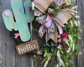 Cactus wreath | Etsy