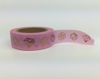 Diamond washi tape 7m pink diamond golden diamond sticker tape