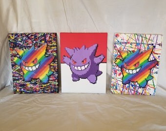 Gengar pixel art | Etsy